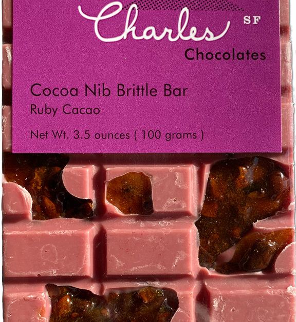 Charles Chocolates: Ruby Cocoa Nib Brittle Bar – Candy Gurus